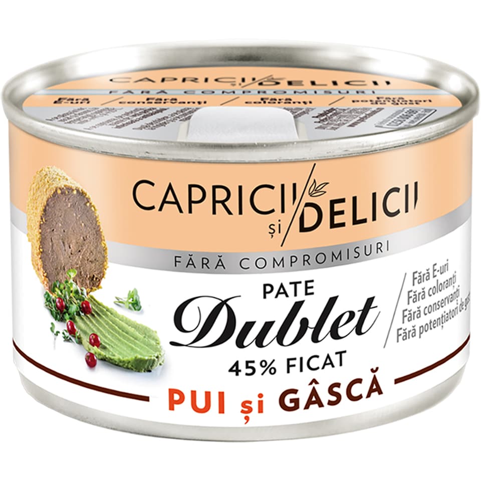 Capricii si Delicii | Pate de pui si gasca 145g | Mega-image