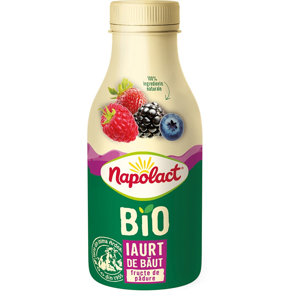 Napolact Bio | Iaurt de baut cu fructe padure 230ml | Mega-image