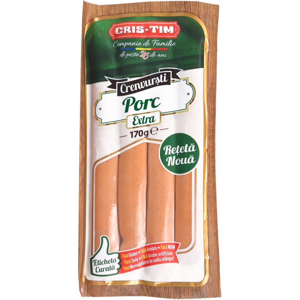 Cris-Tim | Crenvursti de porc extra 170g | Mega-image