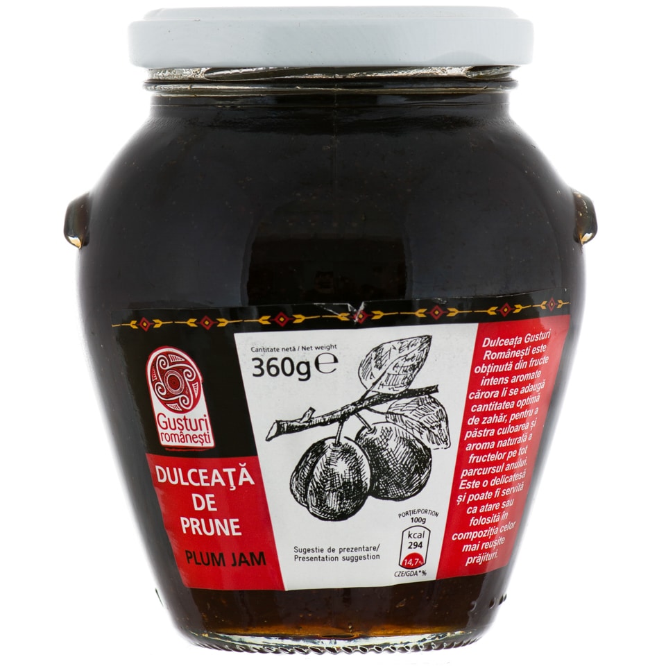 Gusturi romanesti | Dulceata de prune 360g | Mega-image