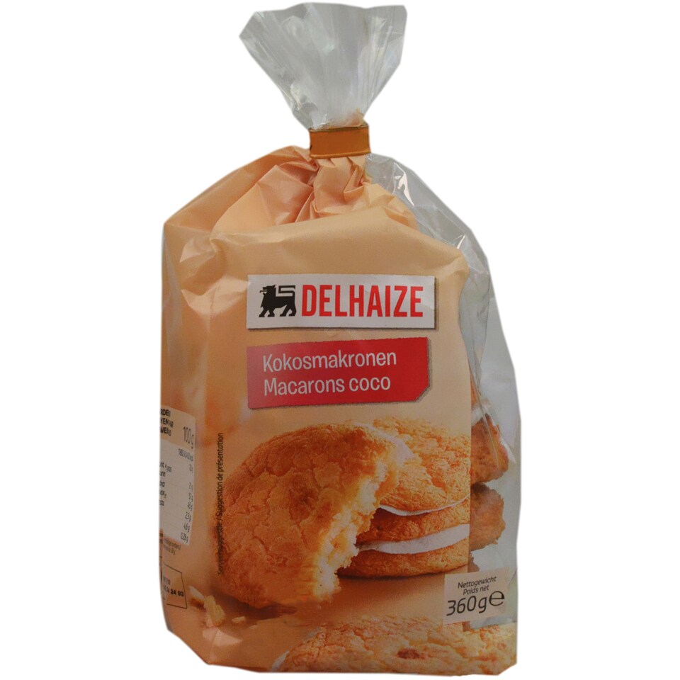 Delhaize | Macarons cu nuca de cocos 360g | Mega-image