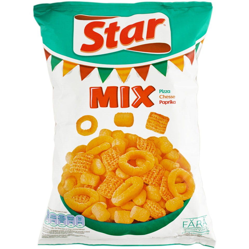 Star | Snacks mix verde cu pizza, paprika si branza 100g | Mega-image