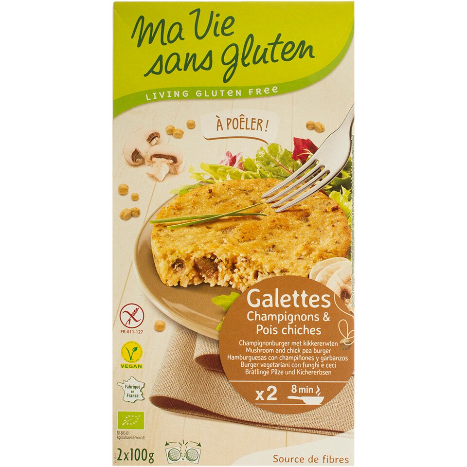 Ma vie sans Gluten | Rondele cu ciuperci si naut bio 2 bucati 2x100g ...
