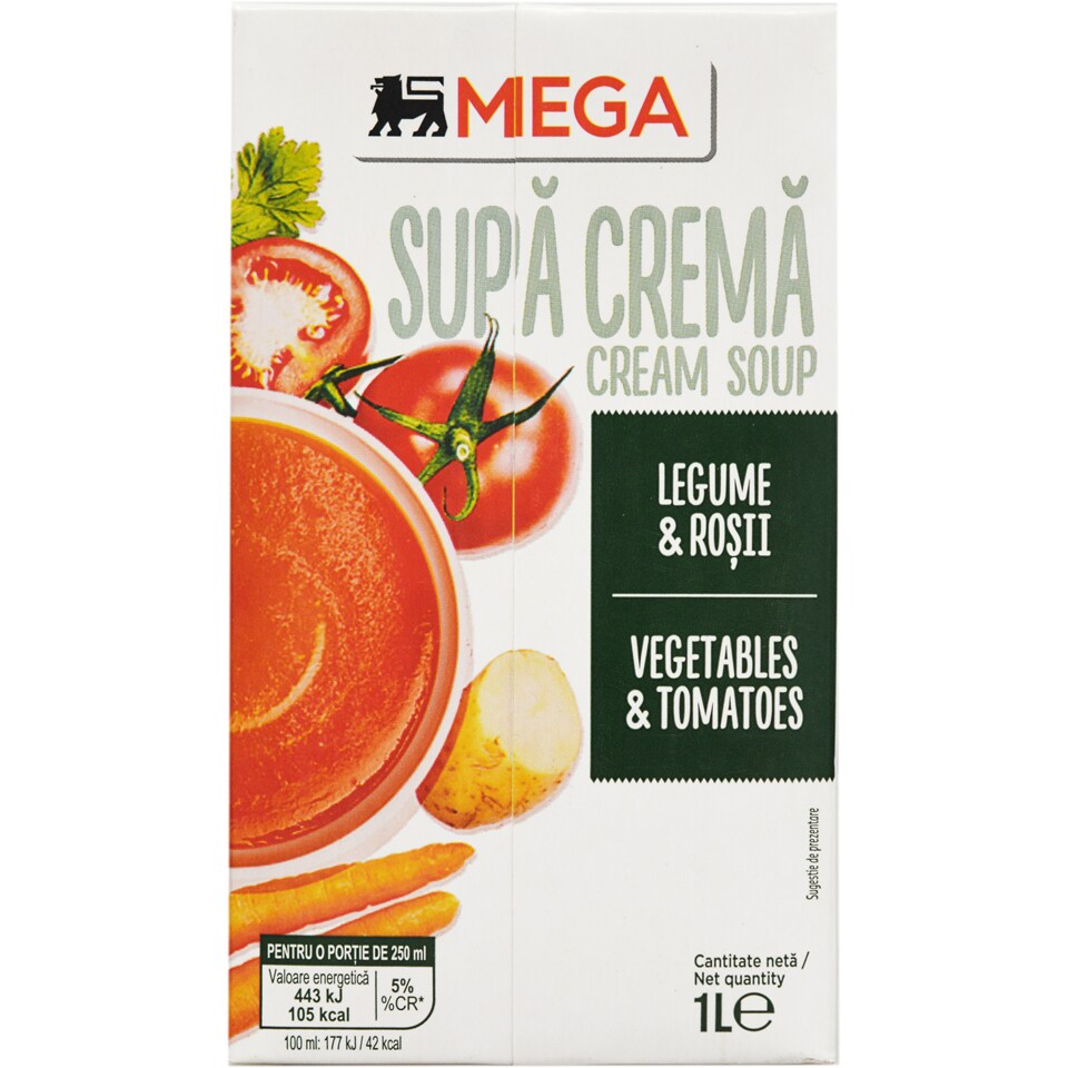 MEGA | Supa crema legume si rosii 1L | Mega-image
