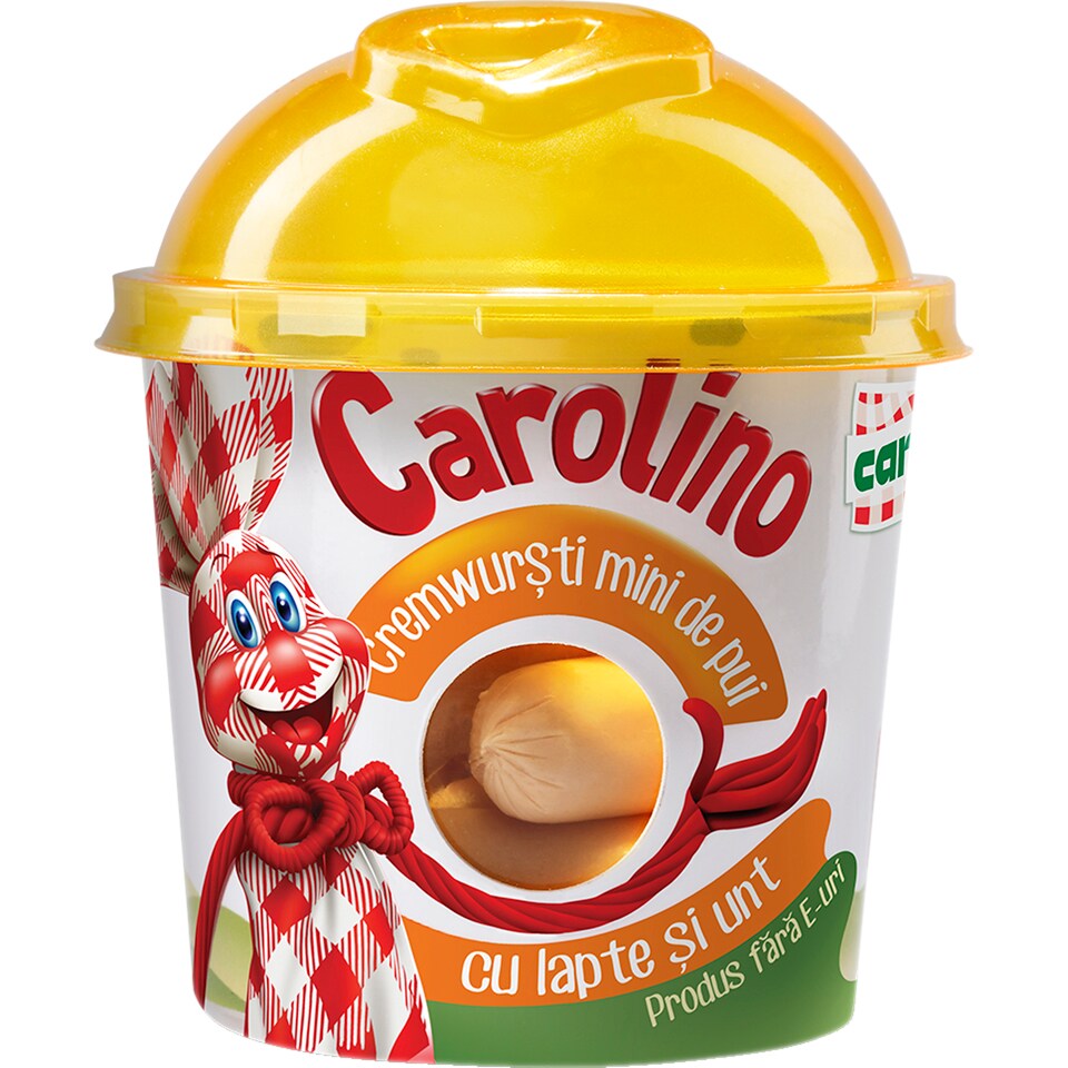 Caroli | Carolino | Crenvursti mini de pui, cu lapte si unt 150g | Mega ...