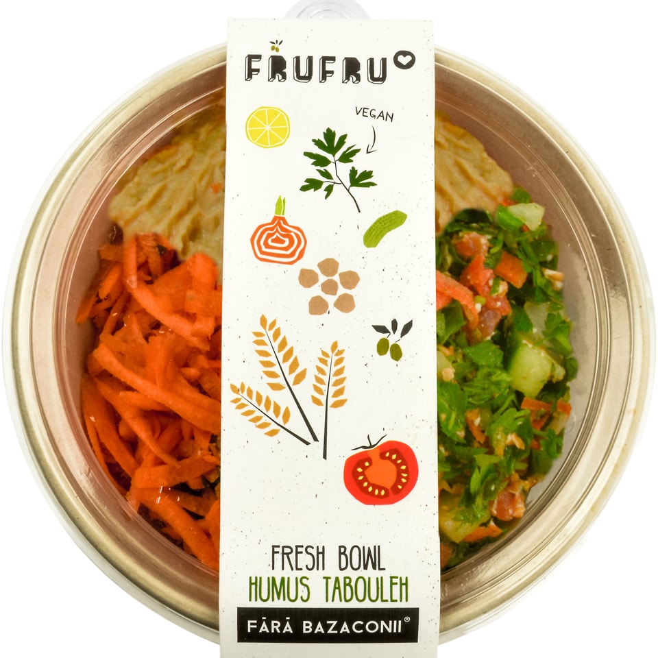 Frufru | Mini bowl humus tabouleh 280g | Mega-image