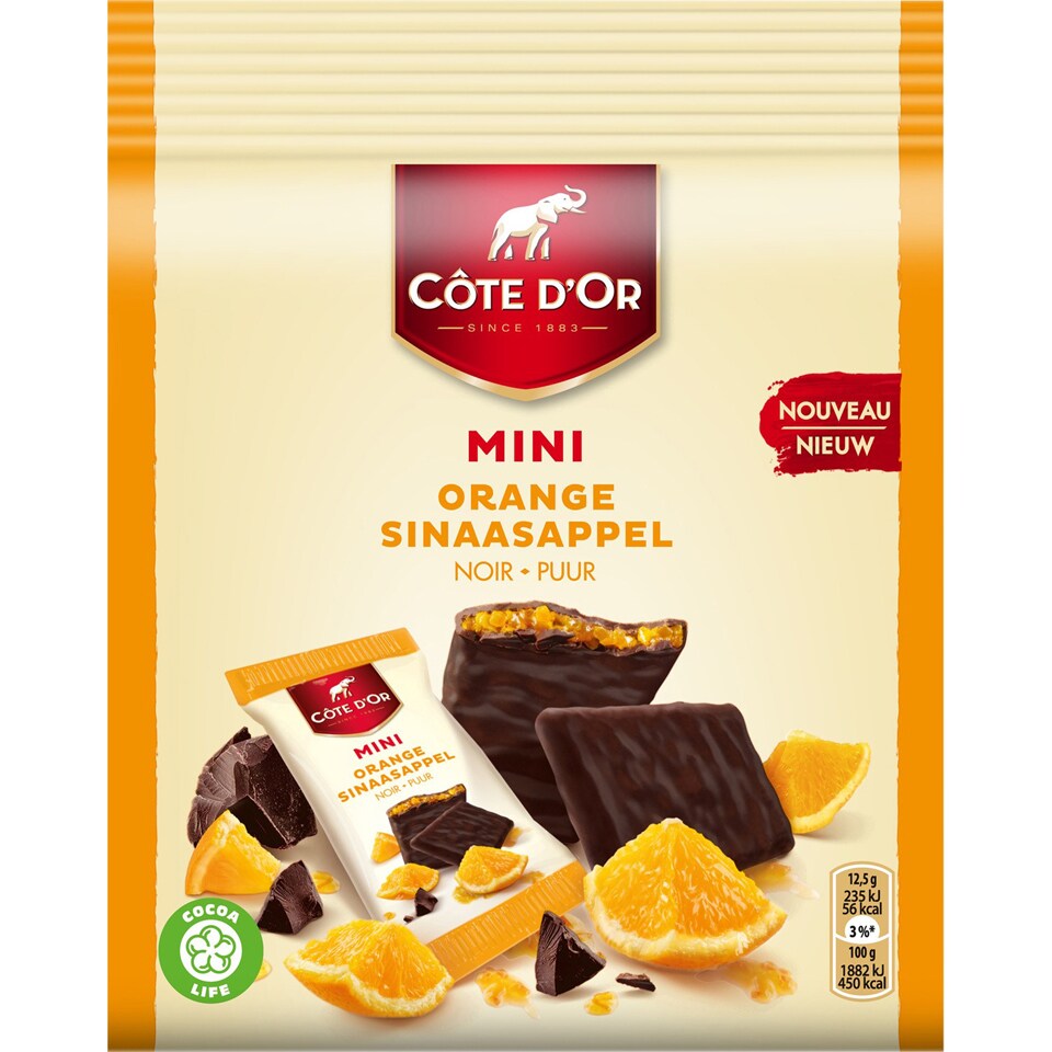 Cote d'Or | Ciocolata mini cu portocale 150g | Mega-image