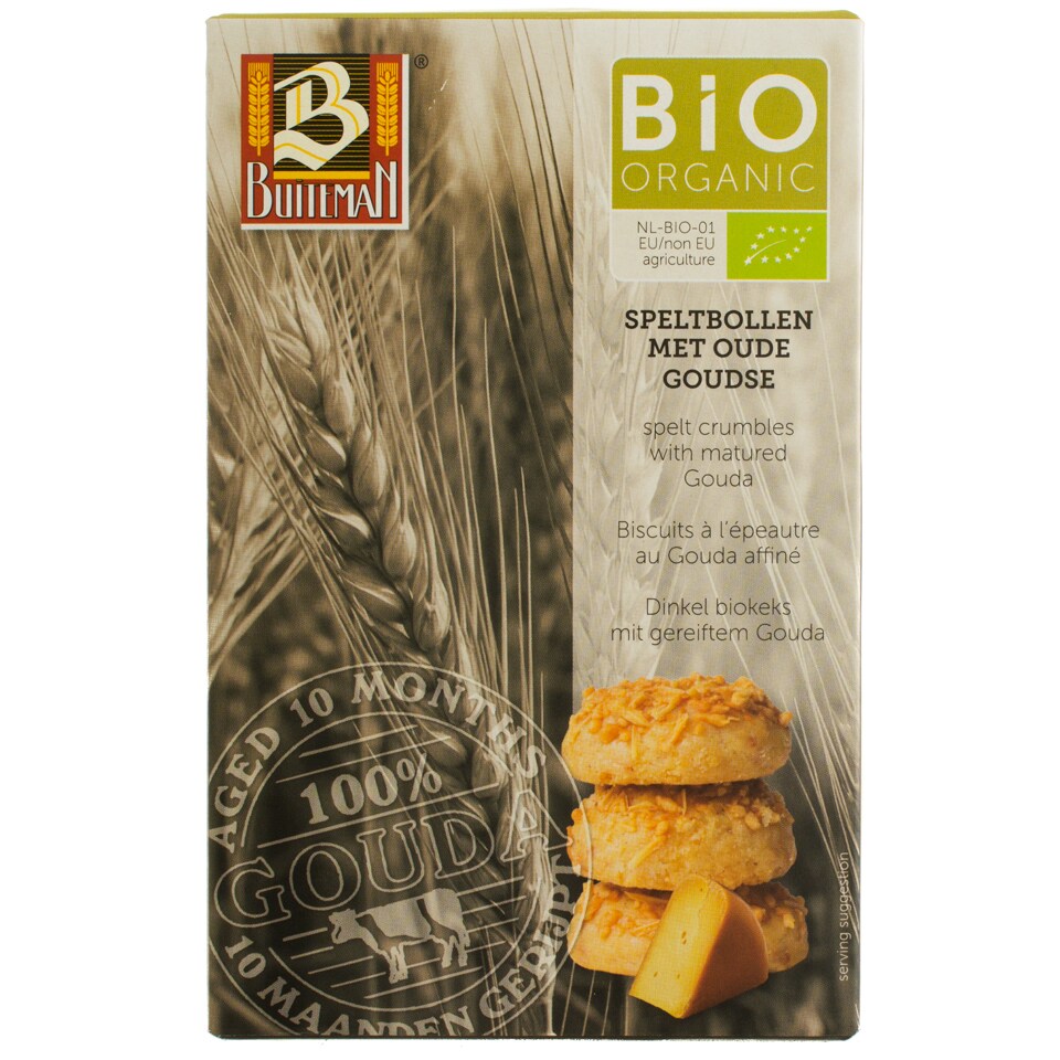 Buiteman | Biscuiti bio din spelta cu branza gouda 75g | Mega-image