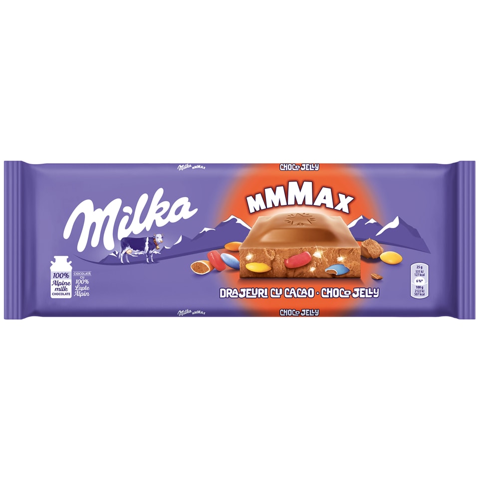 Milka | Choco Jelly | Ciocolata cu lapte si bomboane gumate Choco Jelly ...