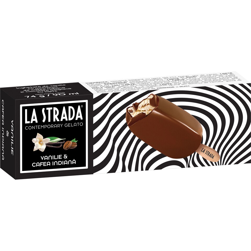 La Strada | Inghetata cu vanilie & cafea indiana 74g | Mega-image