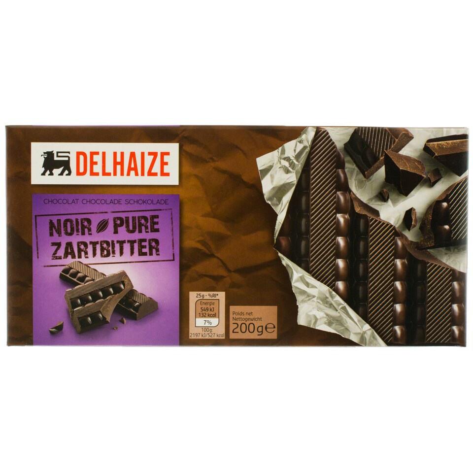 Delhaize | Ciocolata neagra 2x200g | Mega-image