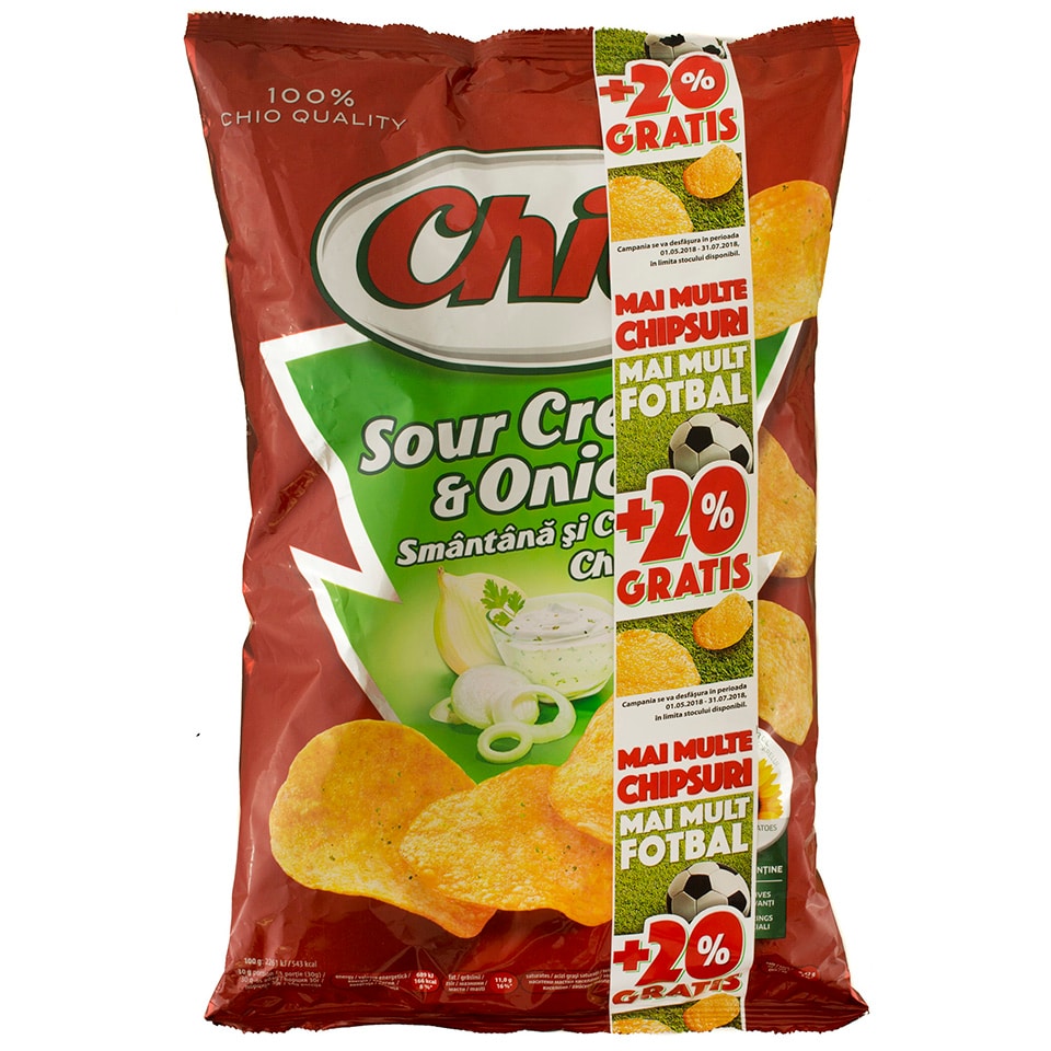 Chio | Chipsuri cu gust de smantana si ceapa 140g | Mega-image