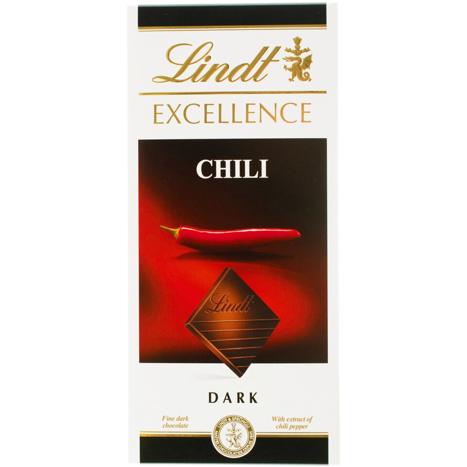 Lindt | Ciocolata amaruie cu extract de chilli 100g | Mega-image