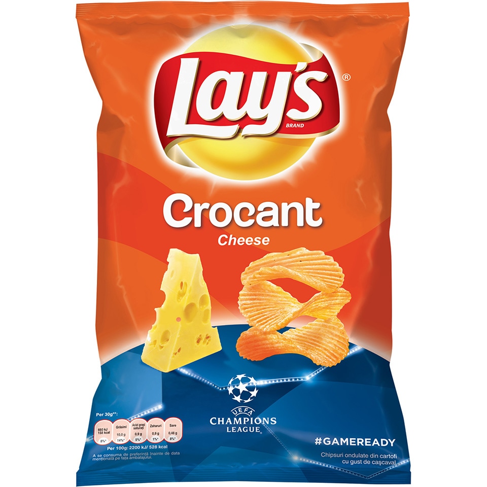 Lay's | Chipsuri ondulate din cartofi cu gust de cascaval 100g | Mega-image