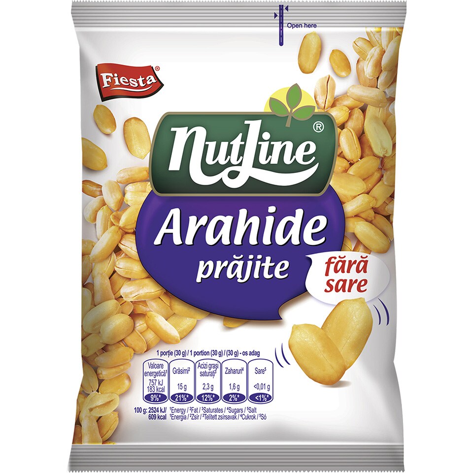 Fiesta | Arahide prajite fara sare 170g | Mega-image