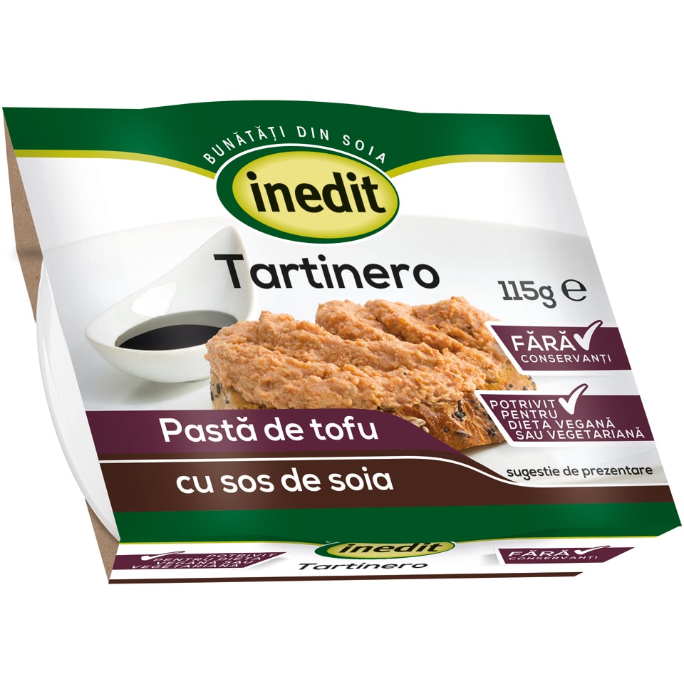 Inedit | Tartinero | Pasta de tofu cu sos de soia 115g | Mega-image