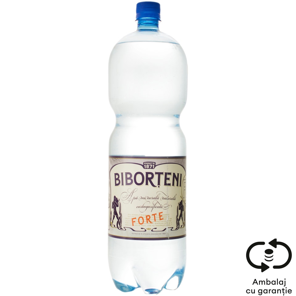 Biborteni | Apa minerala naturala carbogazificata forte 2L | Mega-image
