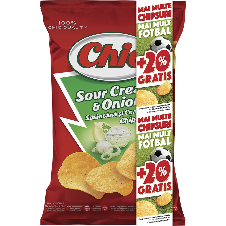 Chio | Chipsuri cu gust de smantana si ceapa 100g | Mega-image