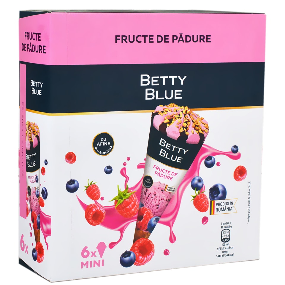 Betty Blue | Inghetata cu aroma de fructe de padure 6x61g | Mega-image