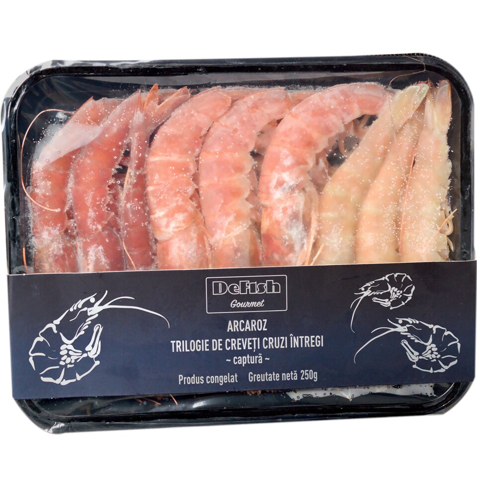 Defish | Mix de creveti cruzi intregi 250g | Mega-image