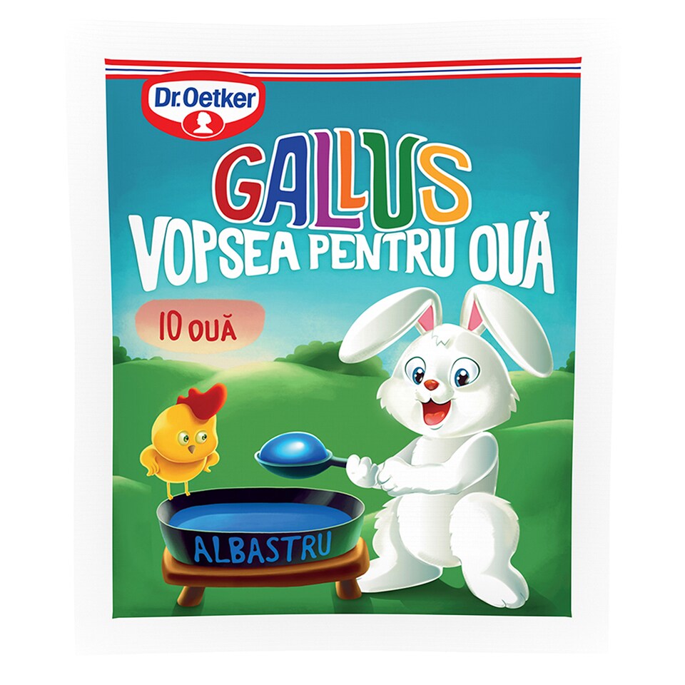 Dr. Oetker | Gallus | Vopsea albastra, 10 oua | Mega-image