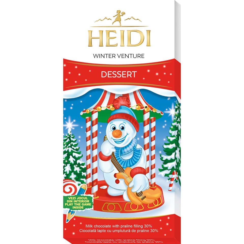 Heidi | Ciocolata lapte cu umplutura de praline 90g | Mega-image