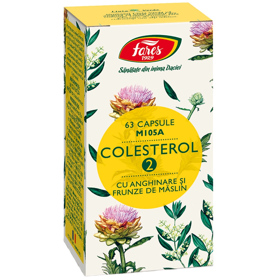 Fares | Colesterol 2 cu anghinare si frunze de maslin, M105A, 63 ...