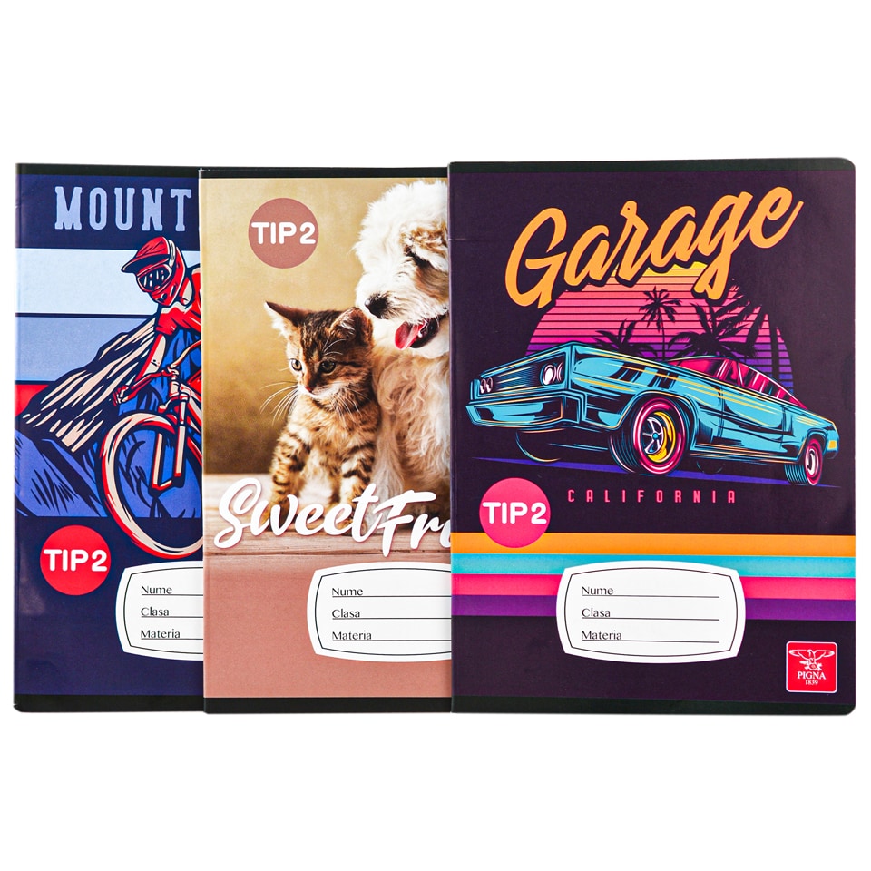 Pigna | Caiet capsat A5 tip 2, 24 file | Mega-image