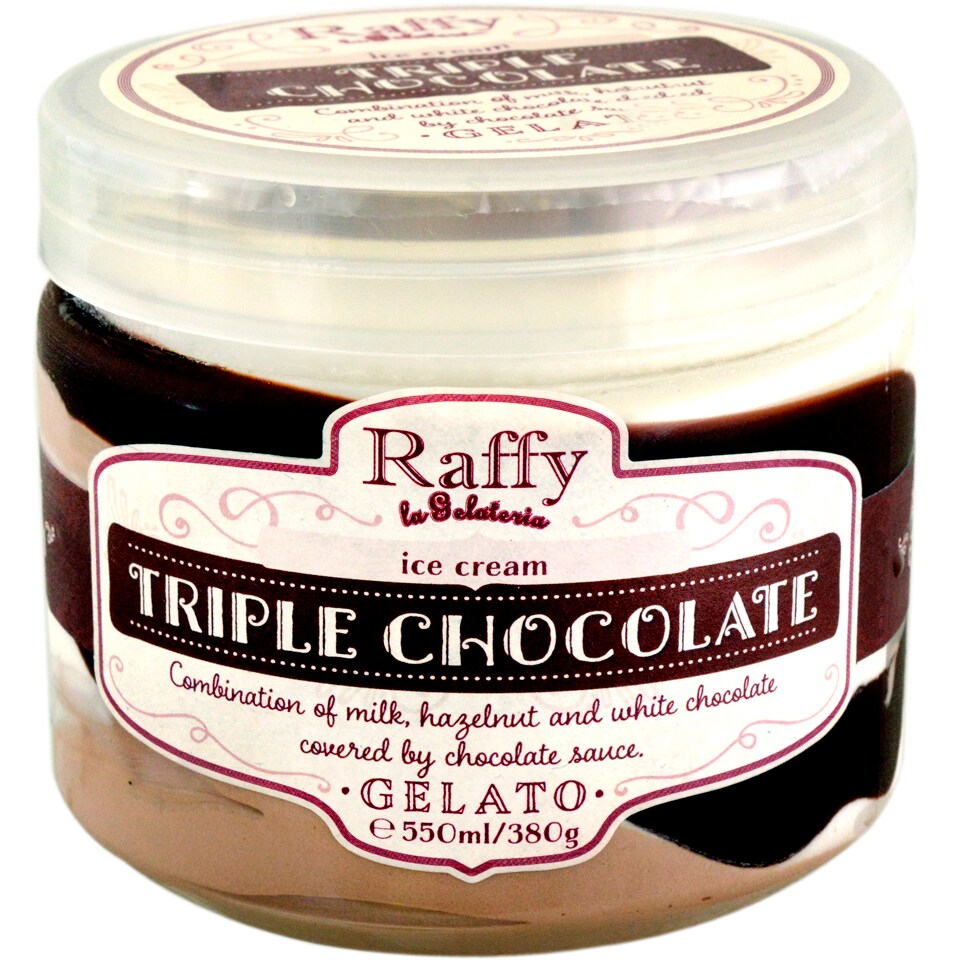 Raffy | Inghetata 3 tipuri de ciocolata 380g | Mega-image
