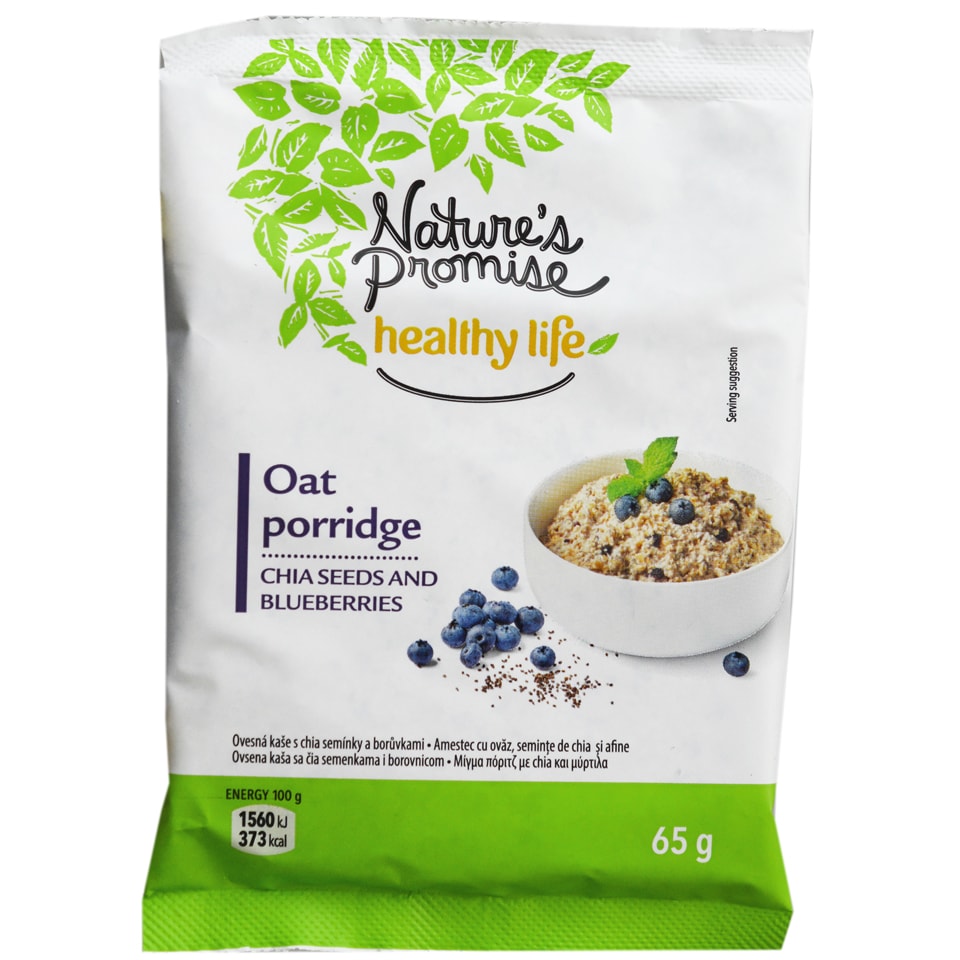 Nature's Promise Healthy Life | Amestec cu ovaz, chia si afine 65g ...