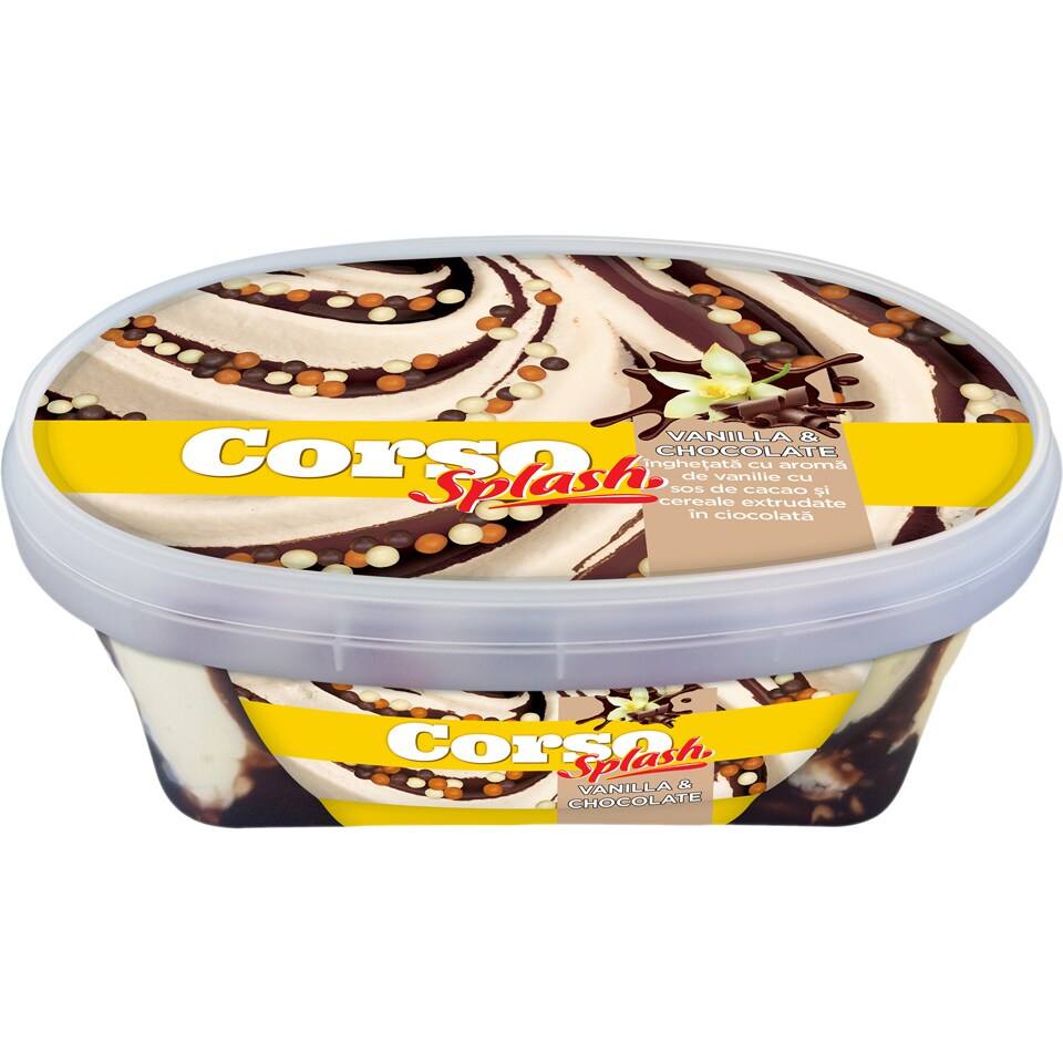 Corso | Splash | Inghetata vanilie si ciocolata 514g | Mega-image