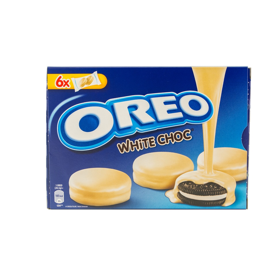 Oreo | Biscuiti cu glazura de ciocolata alba 246g | Mega-image