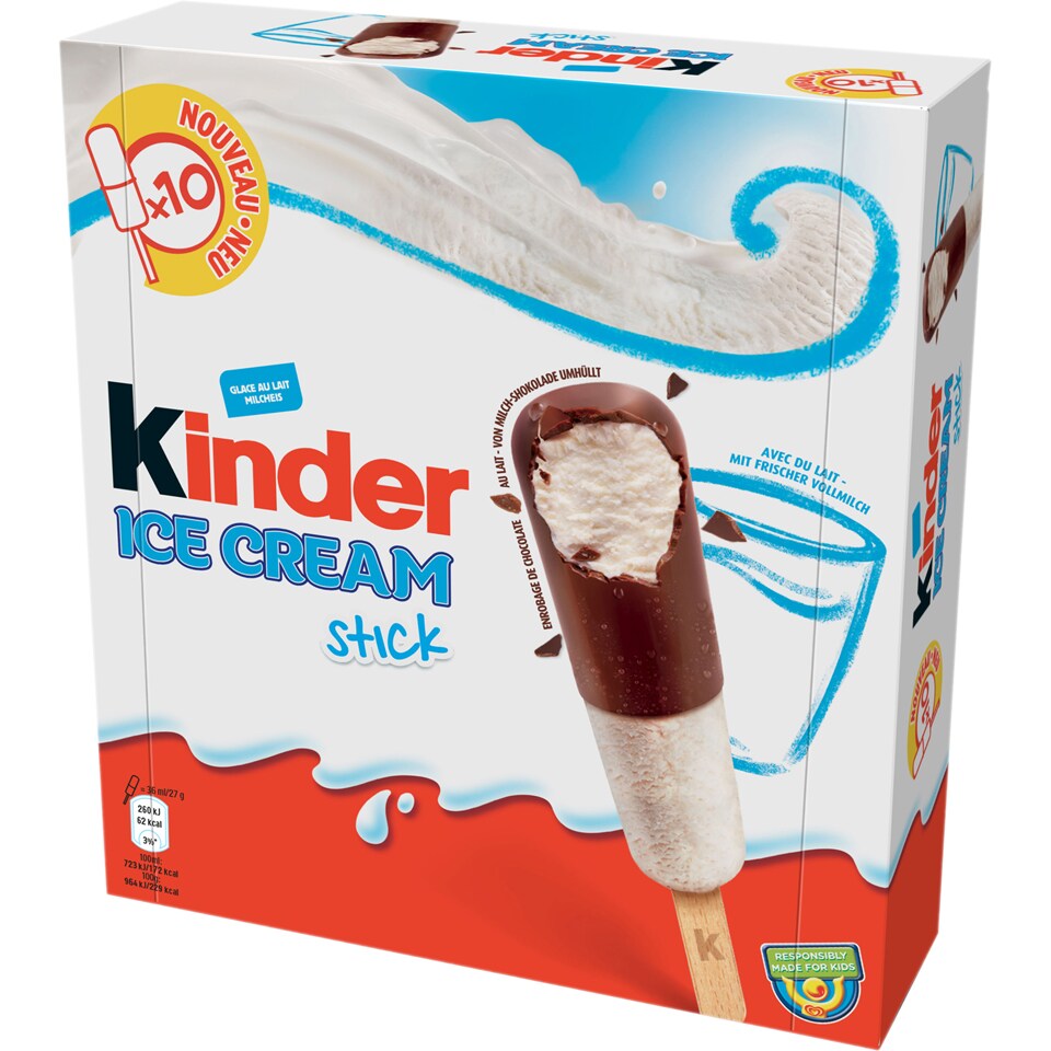 Kinder | Inghetata stick multipack 10x37.4g | Mega-image