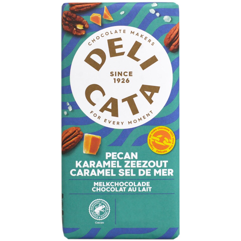 Delicata | Ciocolata cu nuci pecan, caramel si sare de mare 150g | Mega ...