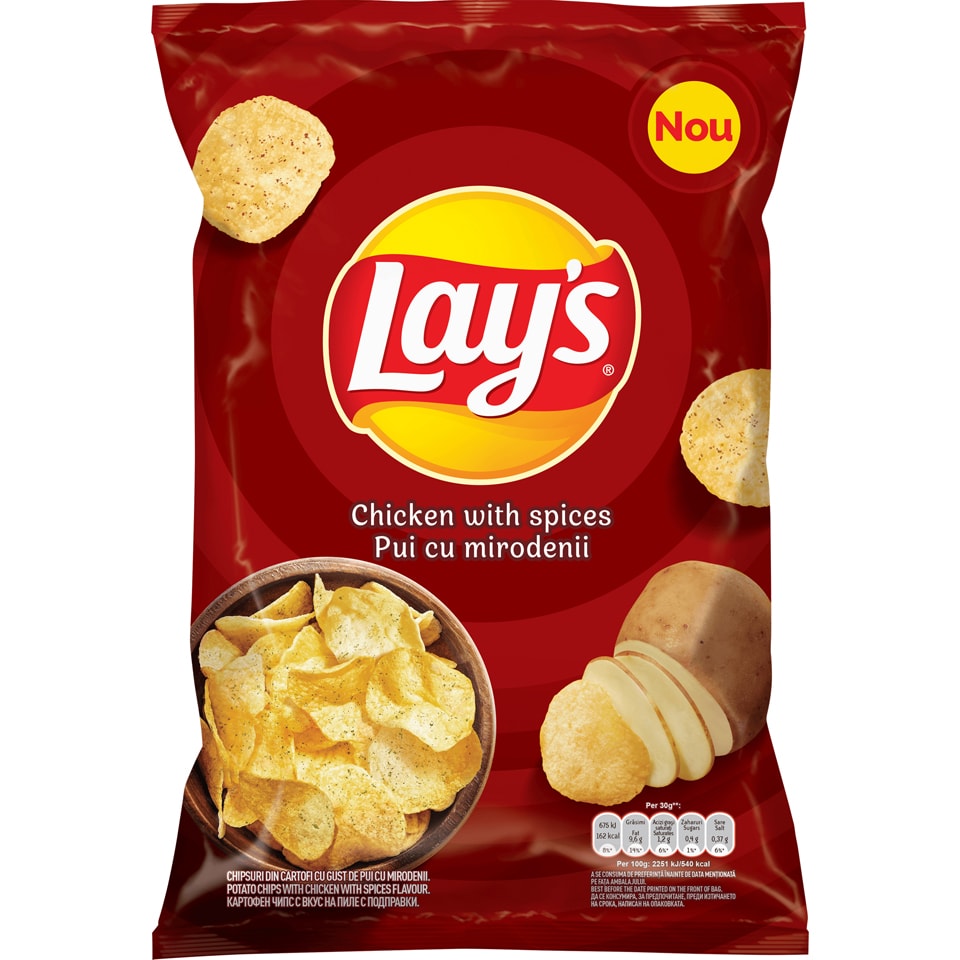 Lay's | Chipsuri din cartofi cu gust de pui cu mirodenii 140g | Mega-image