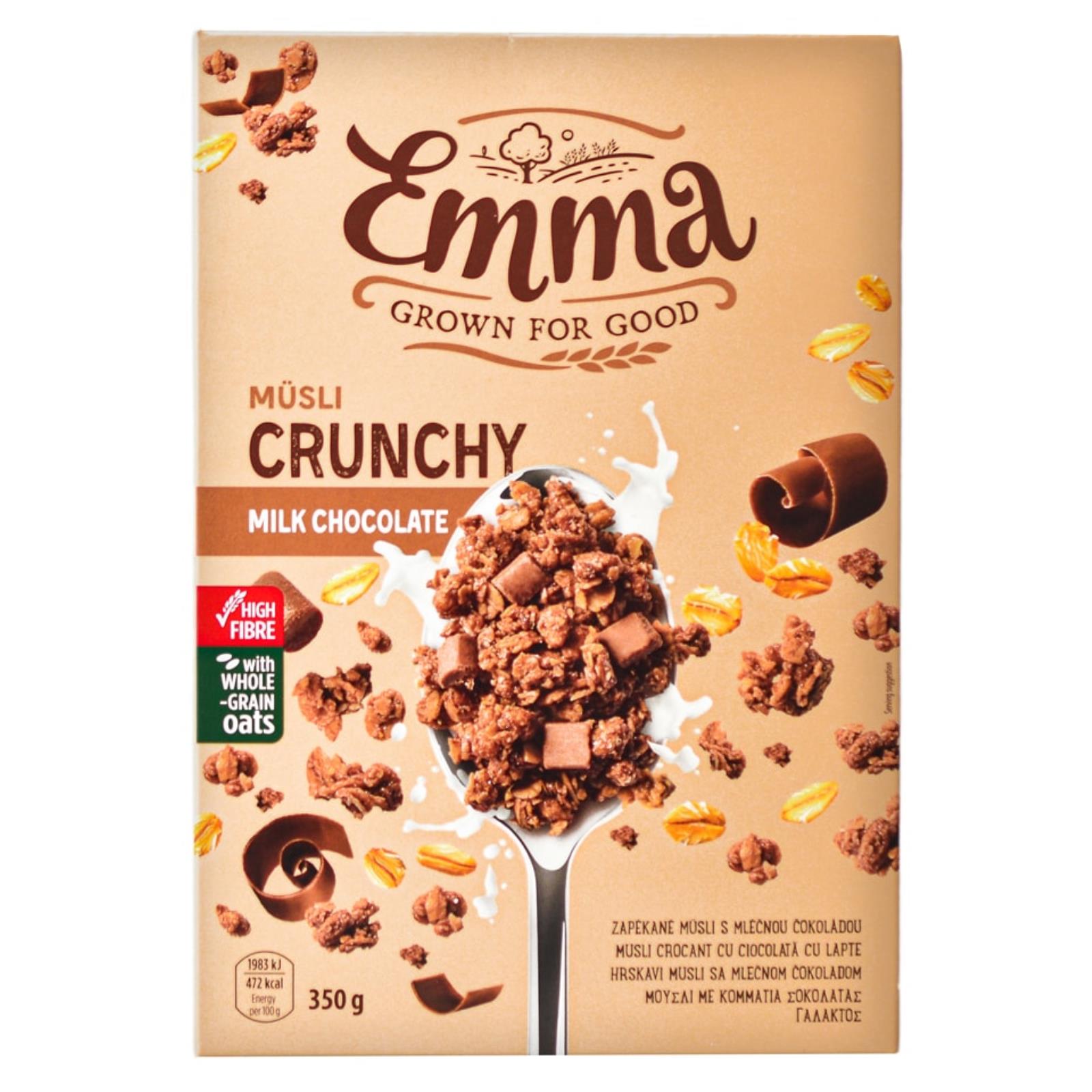 Emma | Musli crocant cu ciocolata cu lapte 350g | Mega-image