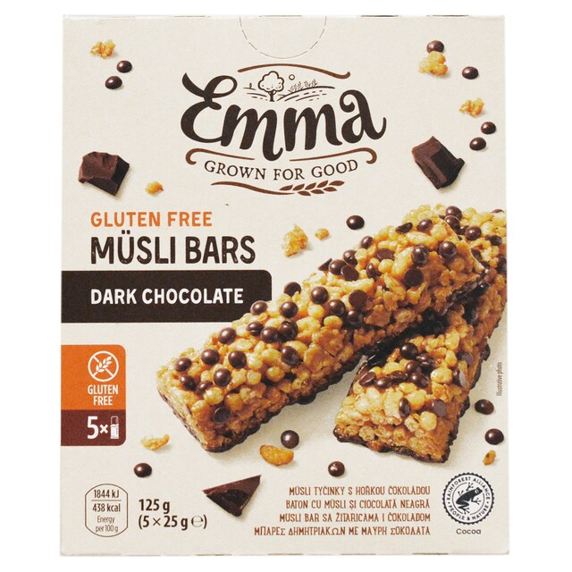 Emma | Baton cu musli si ciocolata neagra 5x25g | Mega-image