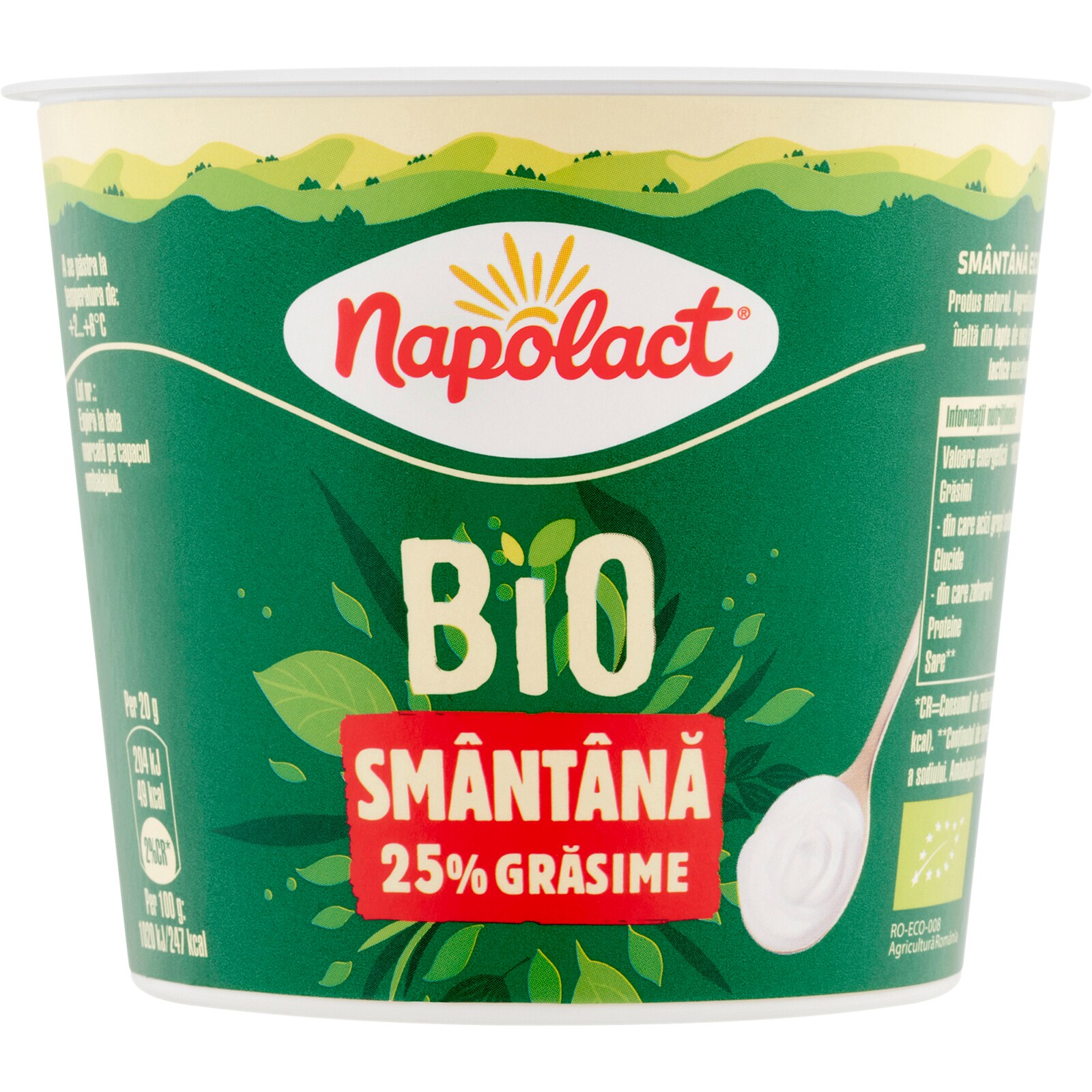 Napolact Bio | Smantana 25% grasime 300g | Mega-image