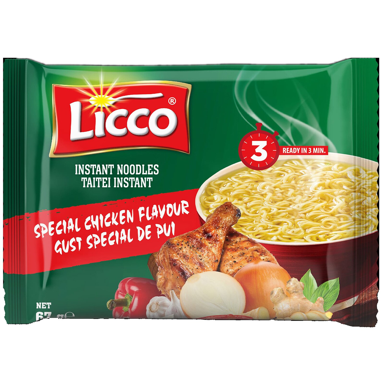 Licco | Taitei instant cu gust special de pui 67g | Mega-image