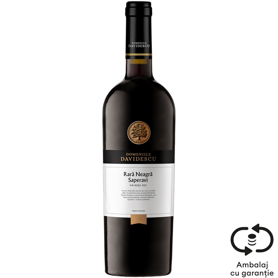 Domeniile Davidescu | Vin rosu Rara Neagra Saperavi 0.75L | Mega-image