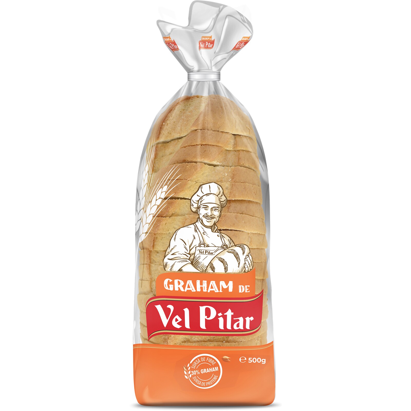 Vel Pitar | Paine Graham feliata 500g | Mega-image