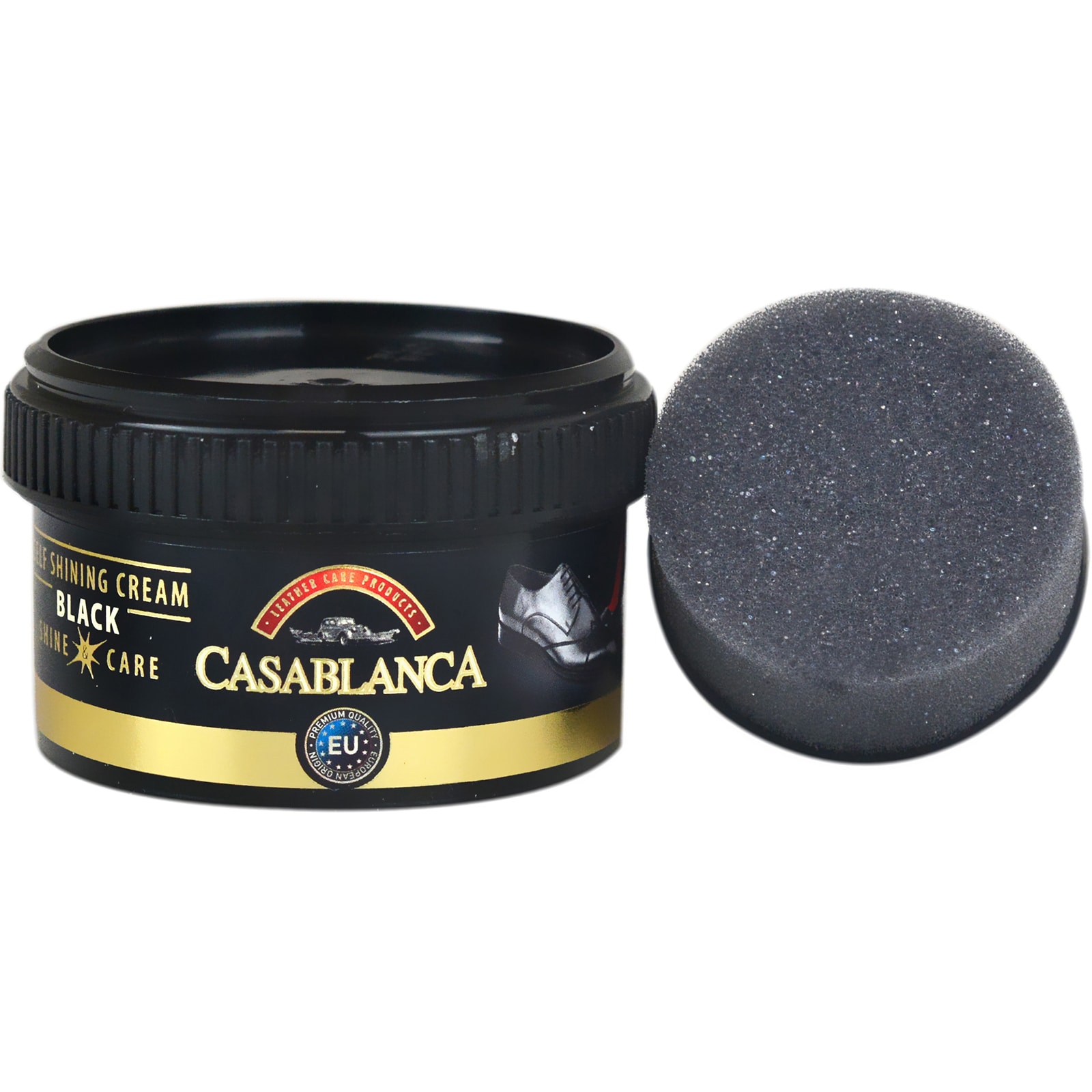 Casablanca | Crema solida pentru pantofi, neagra 50ml | Mega-image