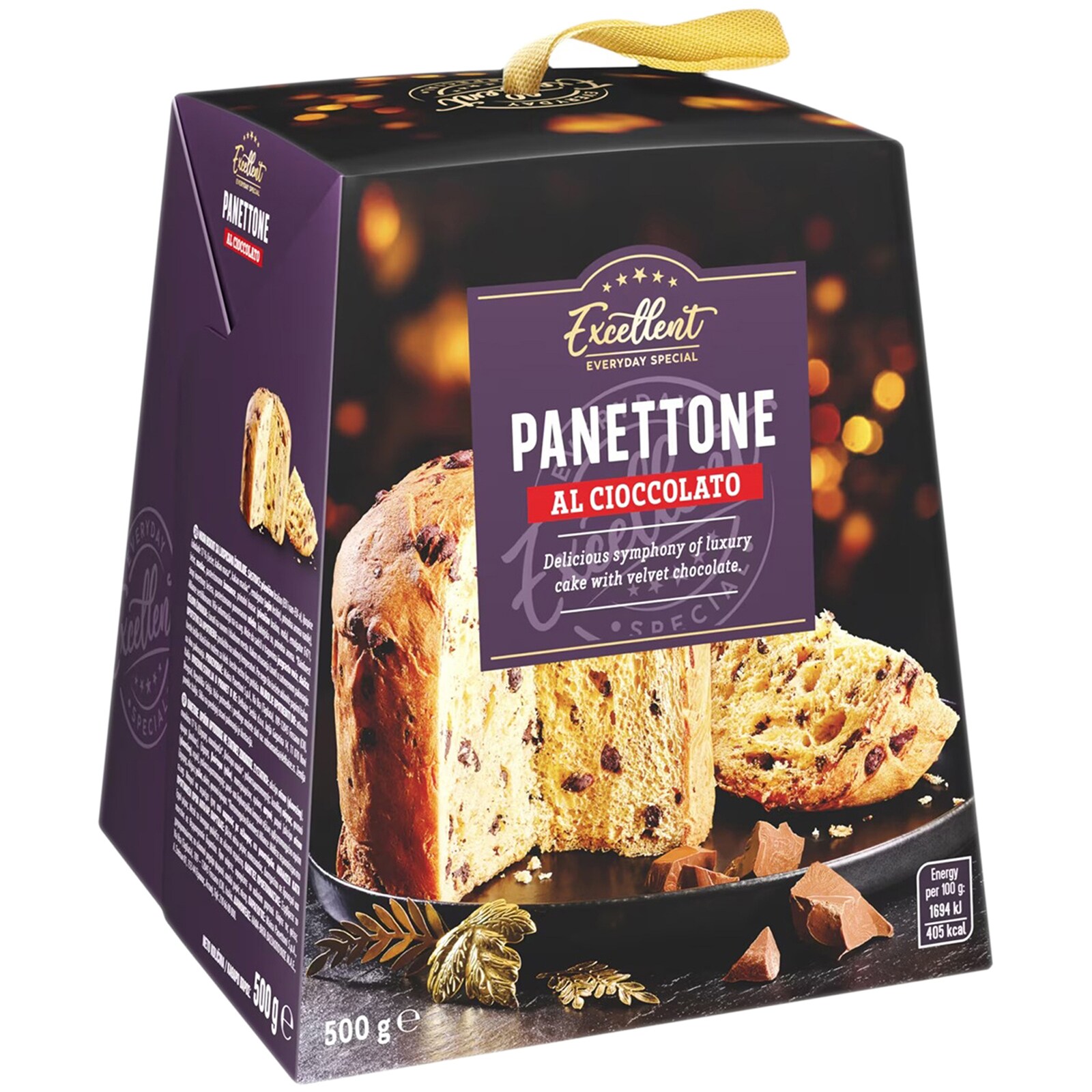 Excellent | Panettone cu bucatele de ciocolata 500g | Mega-image