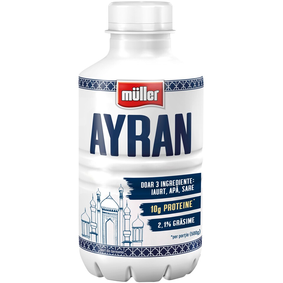 Muller | Ayran 2.1% grasime 500ml | Mega-image