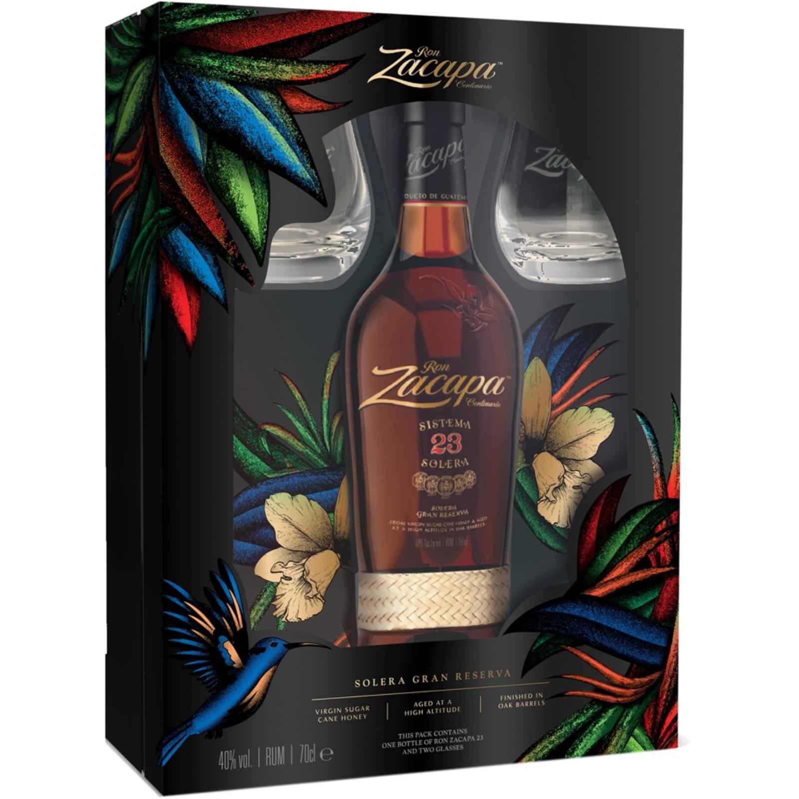 Ron Zacapa Centenario | Rom No. 23 Sistema Solera 0.7L + 2 pahare ...
