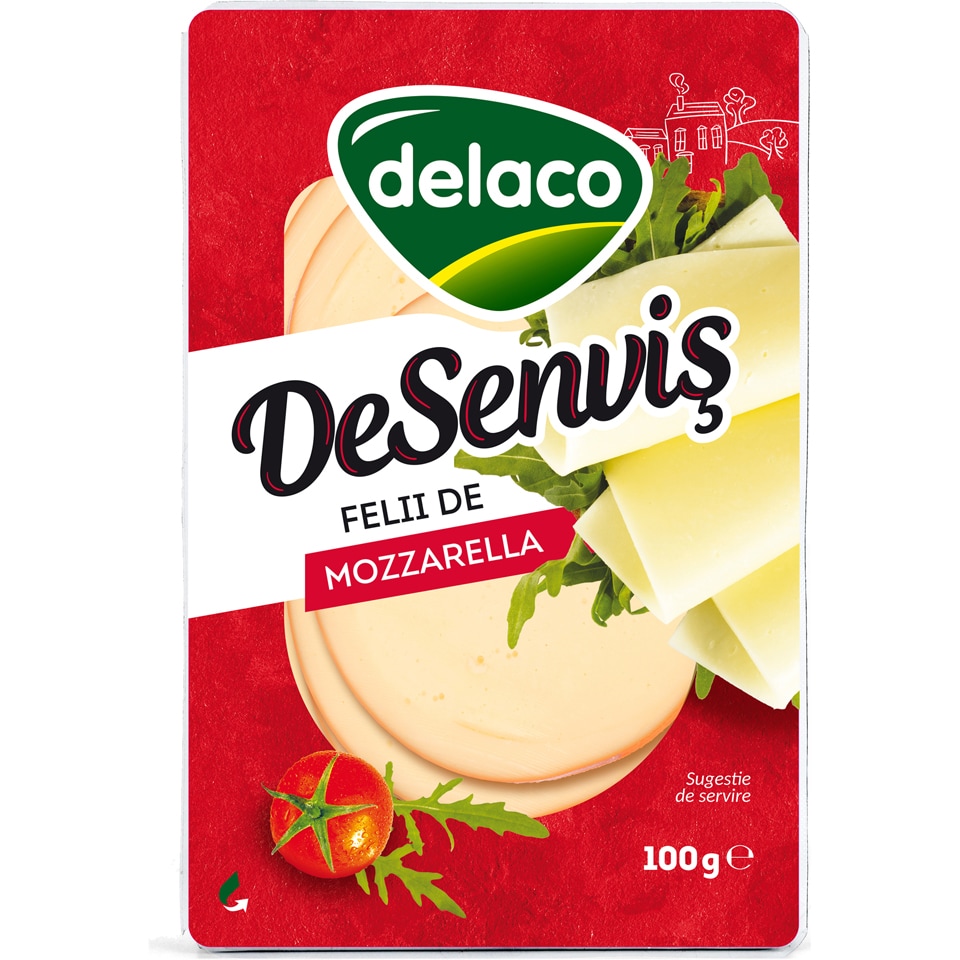 Delaco | Mozzarella felii 100g | Mega-image