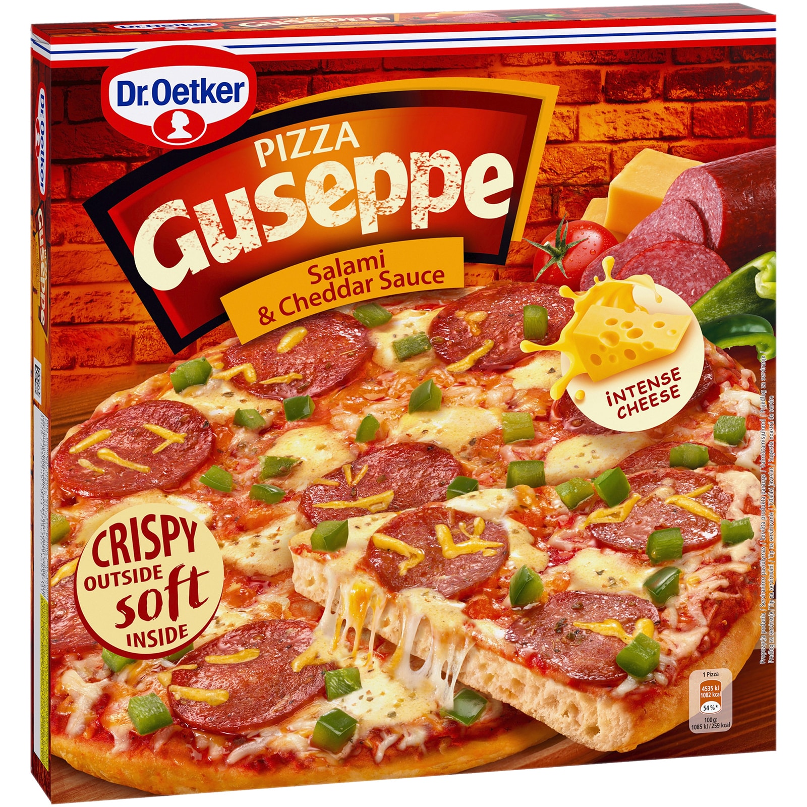 Dr. Oetker | Pizza Salami & Cheddar Sauce 418g | Mega-image
