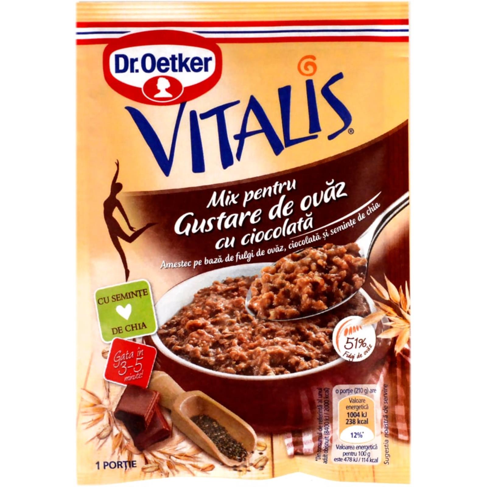 Dr. Oetker | Vitalis | Mix pentru gustare de ovaz cu ciocolata 60g ...