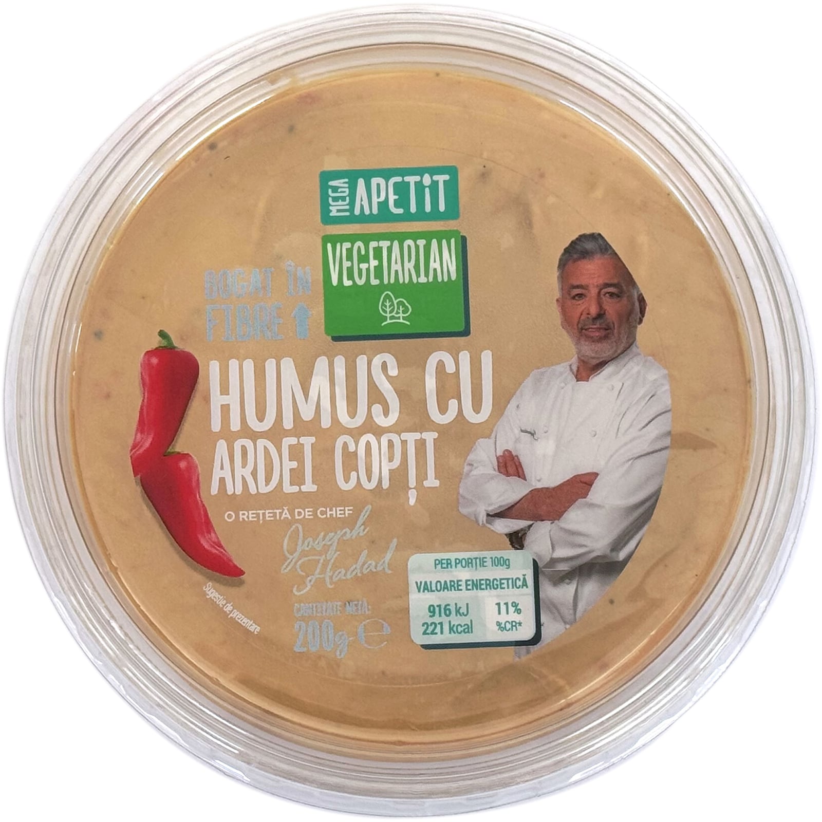 Mega Apetit | Humus cu ardei copti 200g | Mega-image