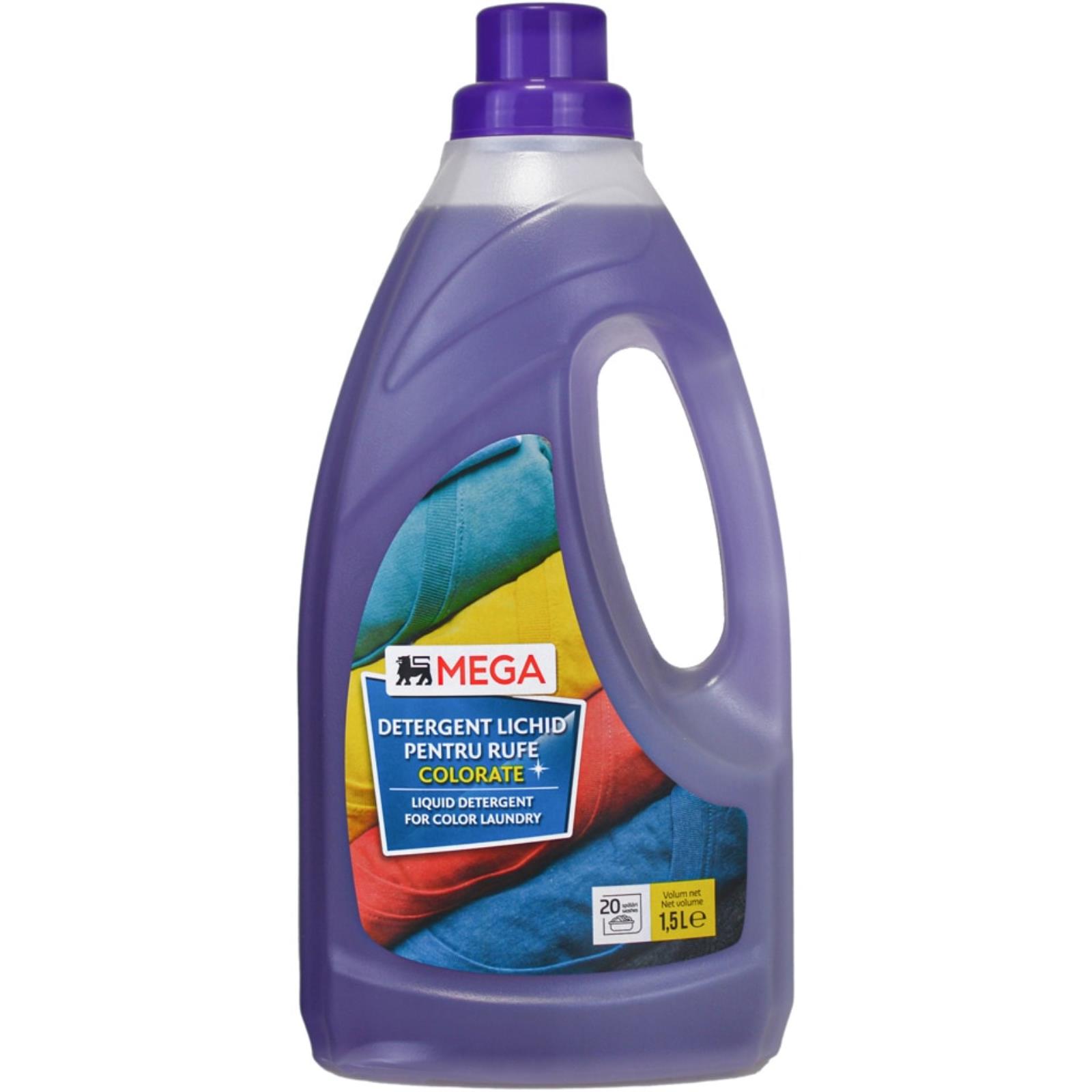 MEGA | Detergent lichid pentru rufe colorate, 20 spalari 1.5L | Mega-image